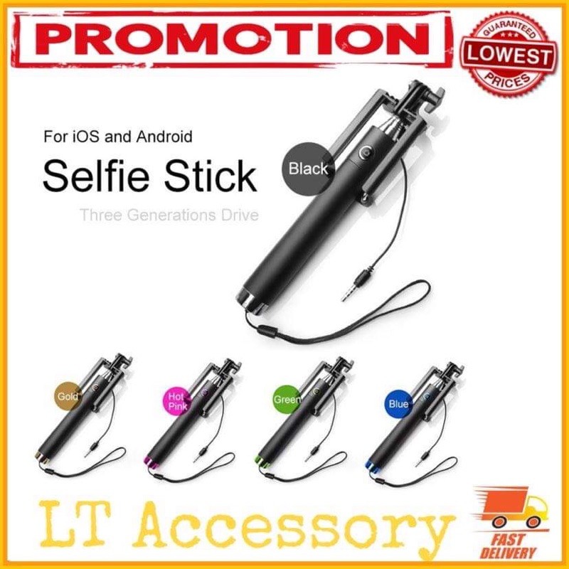 🔥Ready Stock🔥Selfie Stick With Shutter Button Control Selfie Stick ...