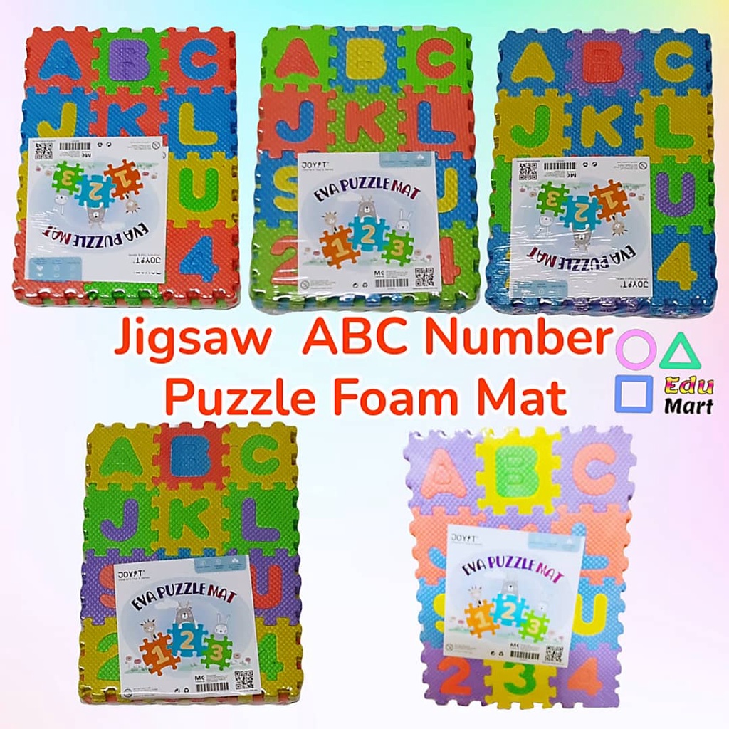 Jigsaw ABC Number Puzzle Foam Mat (small) Tikar Form Pembelajaran Huruf ...