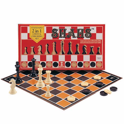 [SPM Games] Standard 2in1 Chess & Checkers Set Board Game SHAHS SPM88 ...