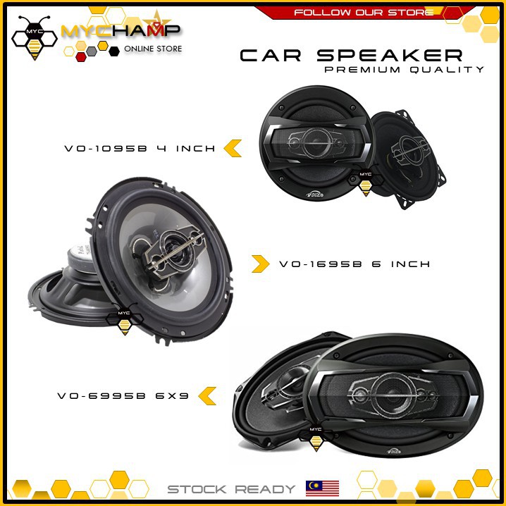 VOICE Car Speaker 2way 4INCH / 6 INCH / 6X9 PREMIUM QUALITY SPEAKER | Shopee Malaysia