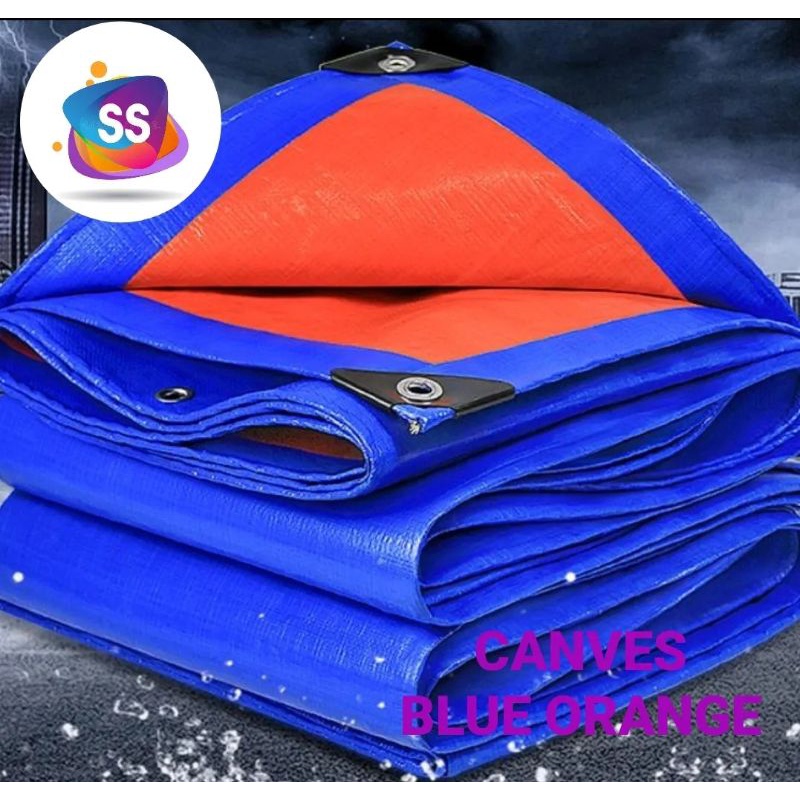 BLUE ORANGE WATER RESISTANCE WATERPROOF CANVES/CANVES KERETA/厚装蓝橙帆布 ...