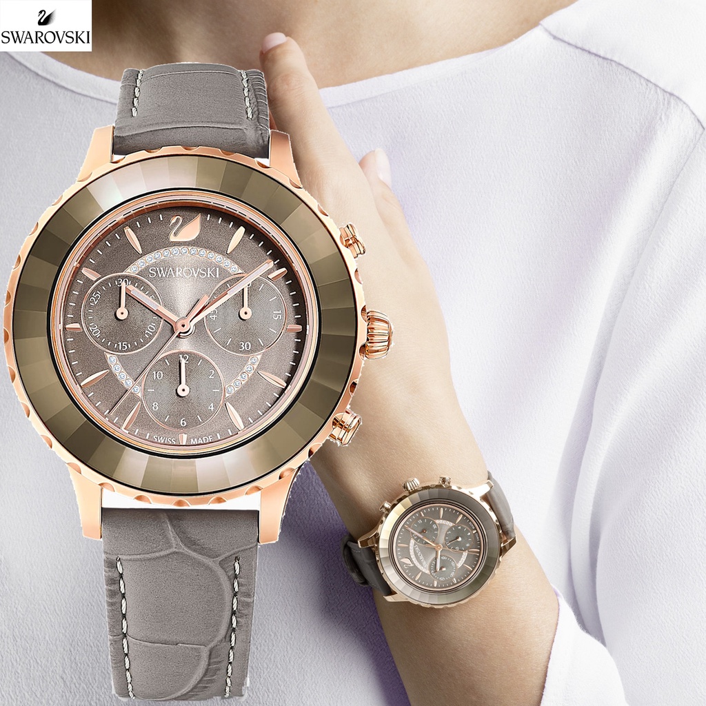 Real Photo)Original Swa rov ski Women's Octea Lux-5452495 Chronograph ...