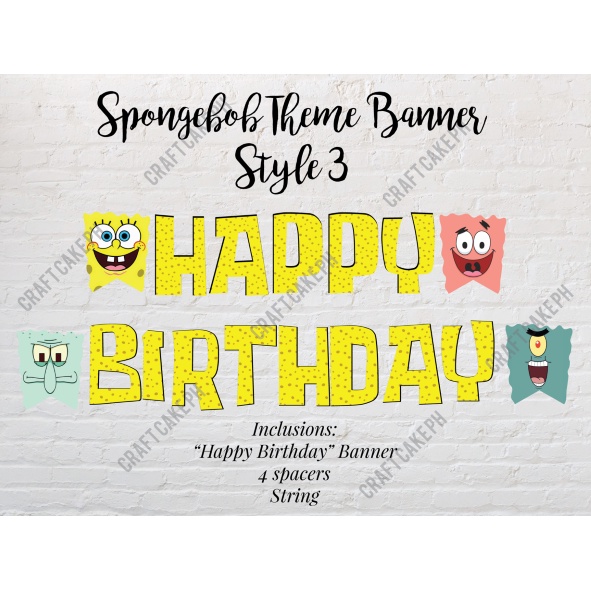 Spongebob Theme Party Banner | Shopee Malaysia