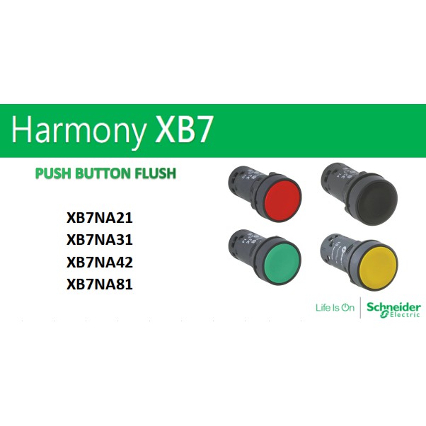 SCHNEIDER xb7 Push Button Flush XB7NA21 XB7NA31 XB7NA42 XB7NA81 xb7 ...