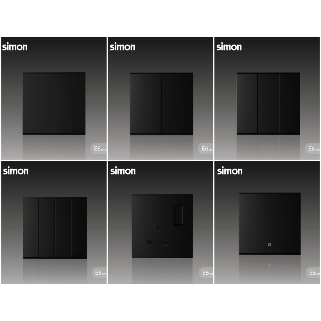 Simon E6 Series Switches Black Colour | Shopee Malaysia