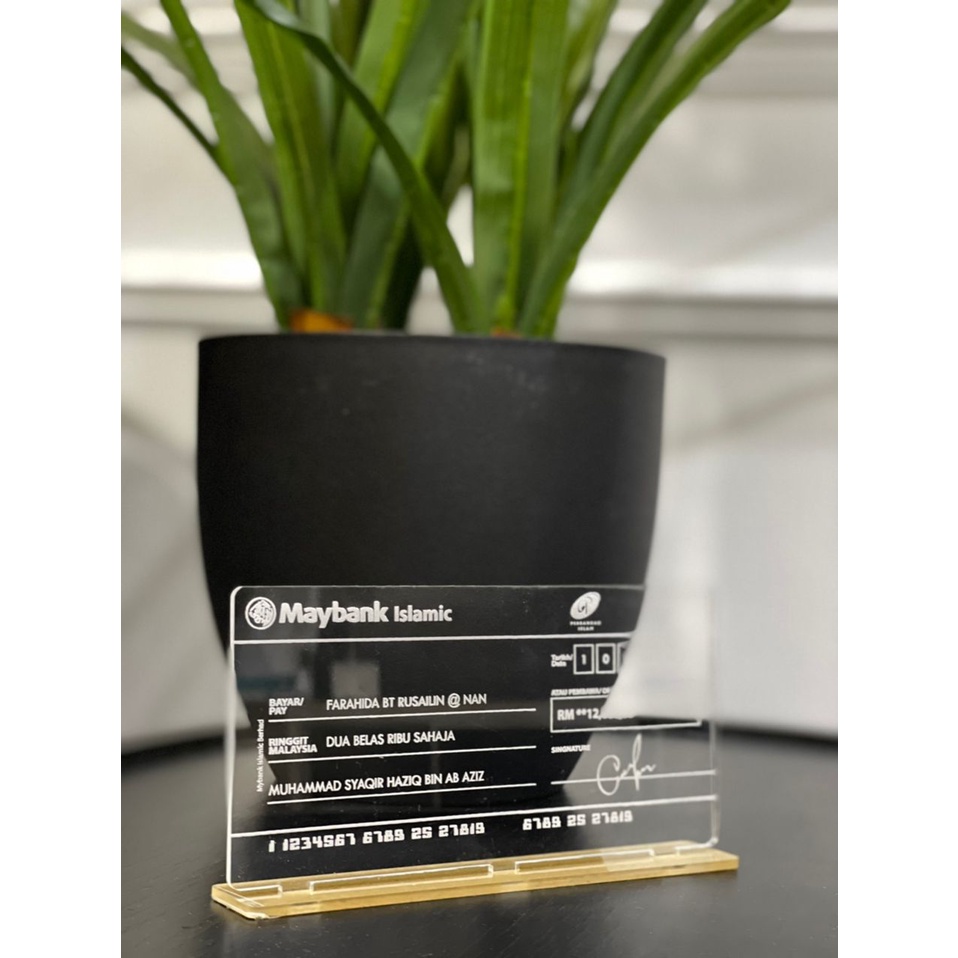 HIGH QUALITY MOCKUP CHEQUE ACRYLIC HANTARAN / REPLIKA CHEQUE | Shopee ...