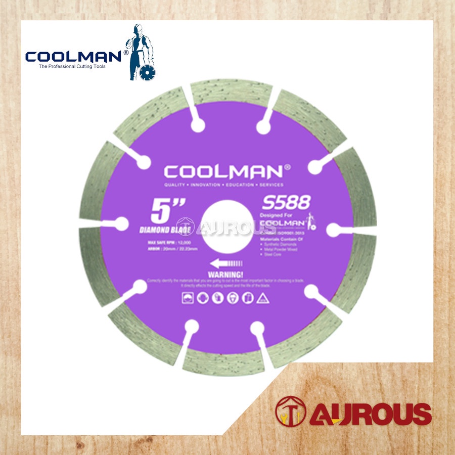 COOLMAN S588 GENERAL PURPOSE BLADE DIAMOND DISC 10MM (5''/125MM) | Shopee Malaysia