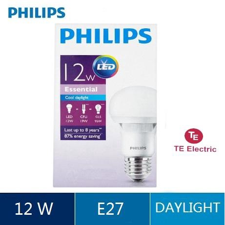 PHILIPS 12W E27 LED BULB PHILIPS ESSENTIAL A60 LED BULB (DAYLIGHT ...