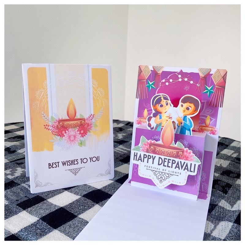 Deepavali Pop Up Greeting Card/ Diwali Gift Card/Kad Ucapan/ Wish Card ...