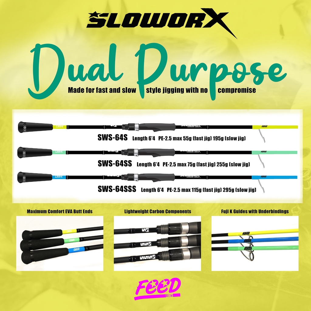 Feed Rod Spinning Slow Worx SWS - Dual Purpose Fast Jigging Slow ...