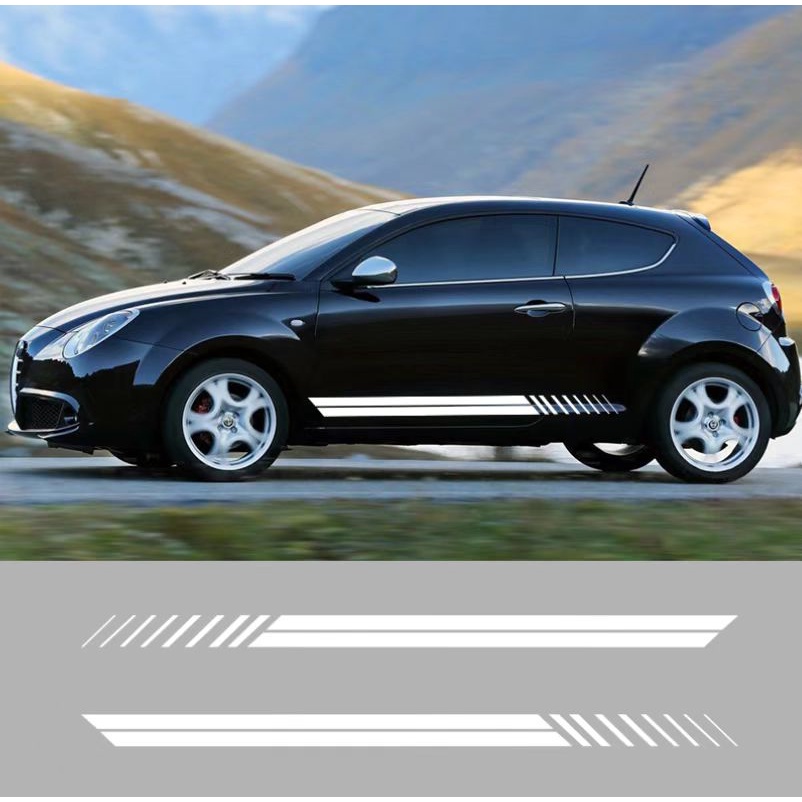 [Ready Stock ] Car Sticker Side Body Stripes Racing Race Car Vinyl ...