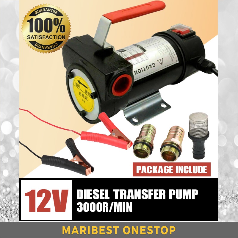 SuperTools Diesel Fuel Oil Electric Transfer Pump Corded 12V DC/220V ...