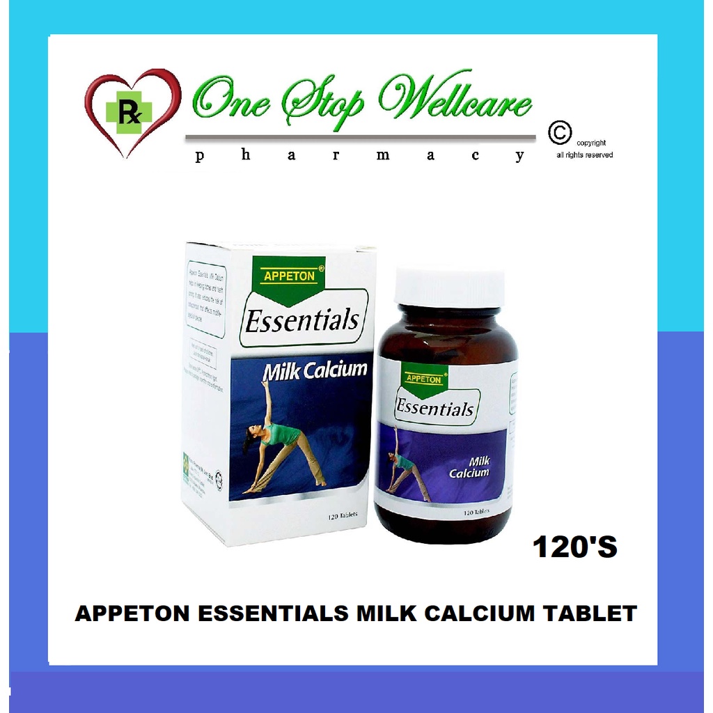 APPETON ESSENTIALS MILK CALCIUM TABLET 120'S (EXP:07/2026) | Shopee ...