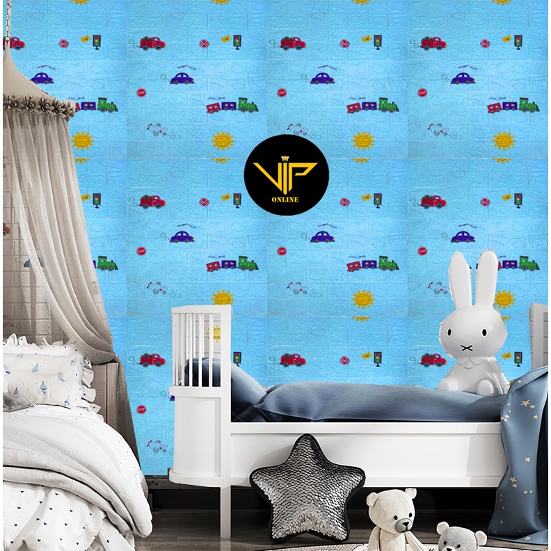 Vip Wallpaper Foam 3D Character Wall 13d Car Kids Wall paper Foam ...
