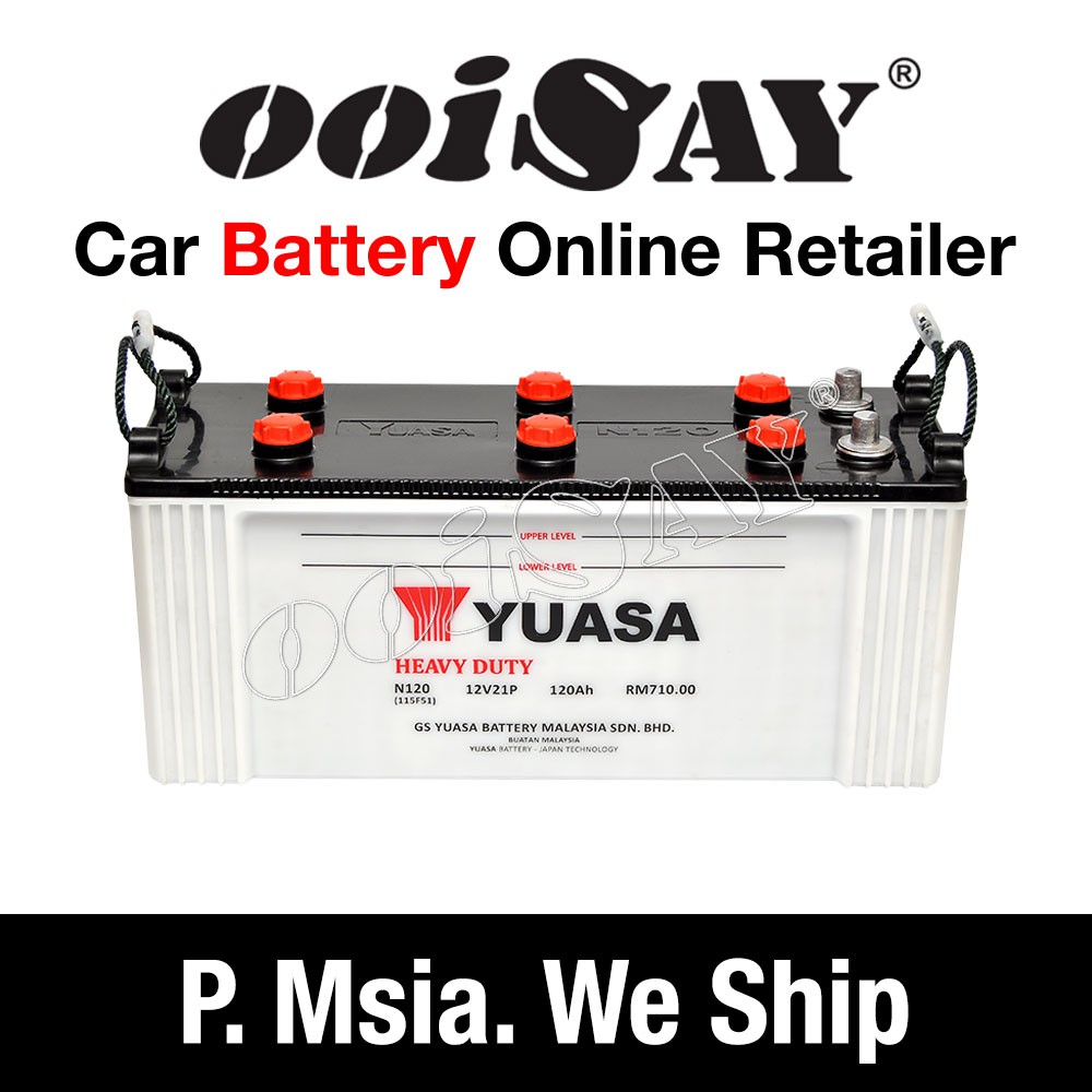YUASA N120 115F51 (Conventional) - 21 Plates - Car Battery - Automotive ...