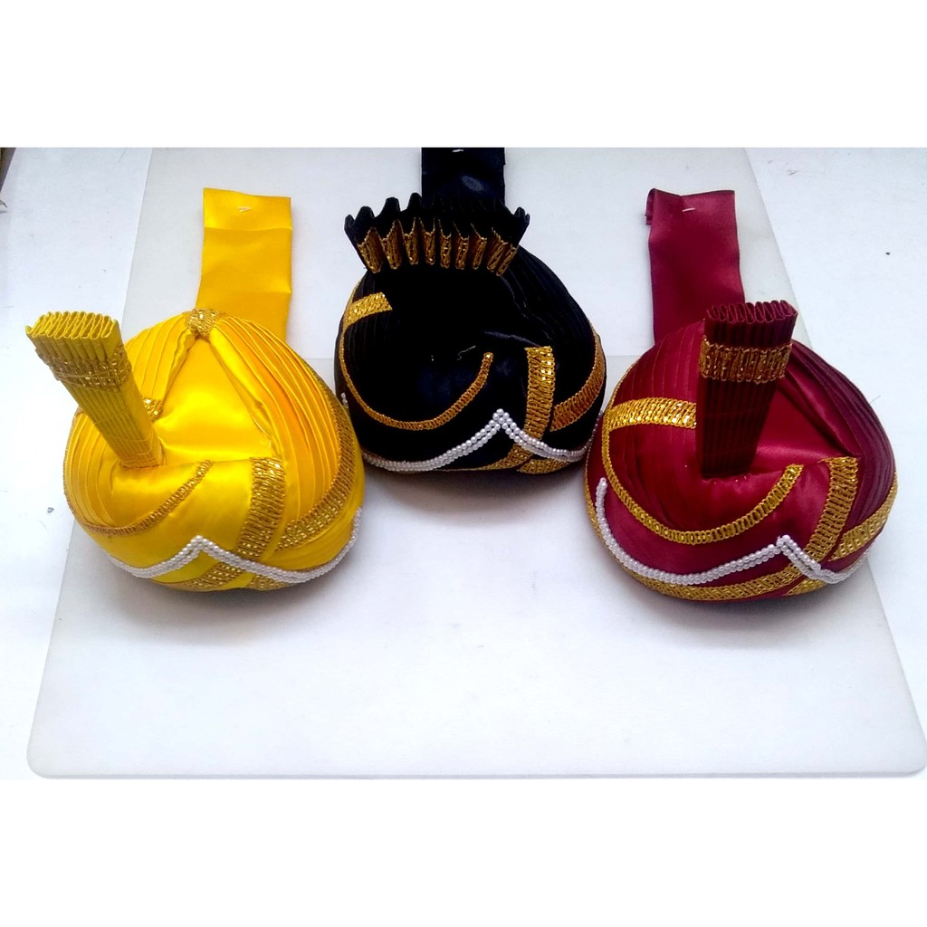 Thalapa / Embellished Art Silk Turban ( Big size Swamy / Wedding ...
