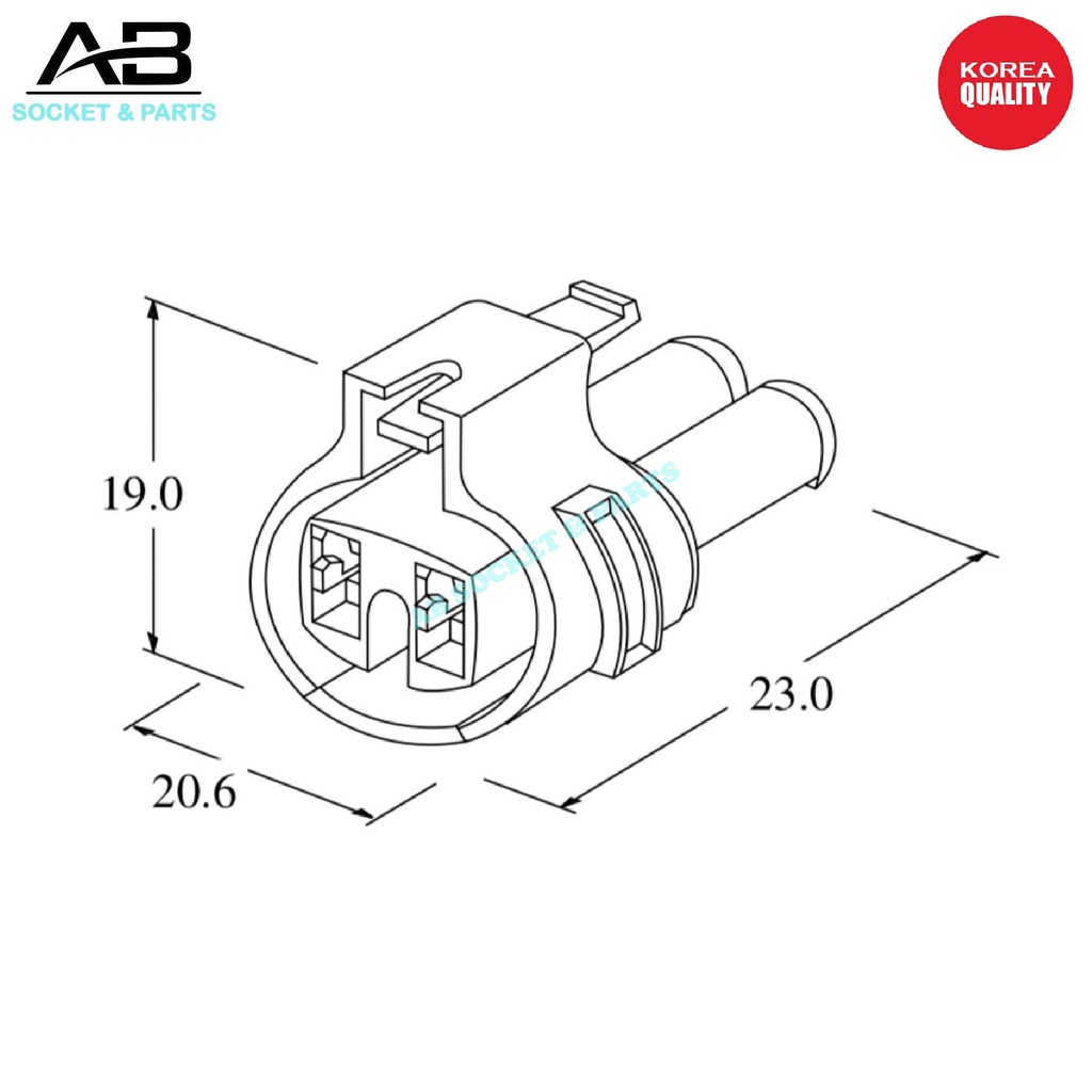 2 Pin Toyota Hilux,4AGE, Unser KF80, prado RZJ95, AE101, KM36, INNOVA ...