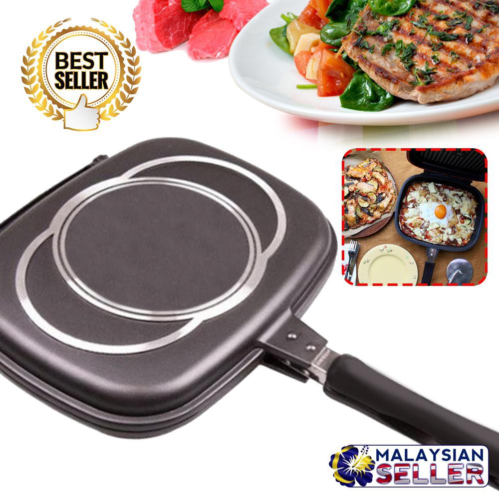 36CM Double Sided Pressure Grill Frying Pan (Random) | Shopee Malaysia
