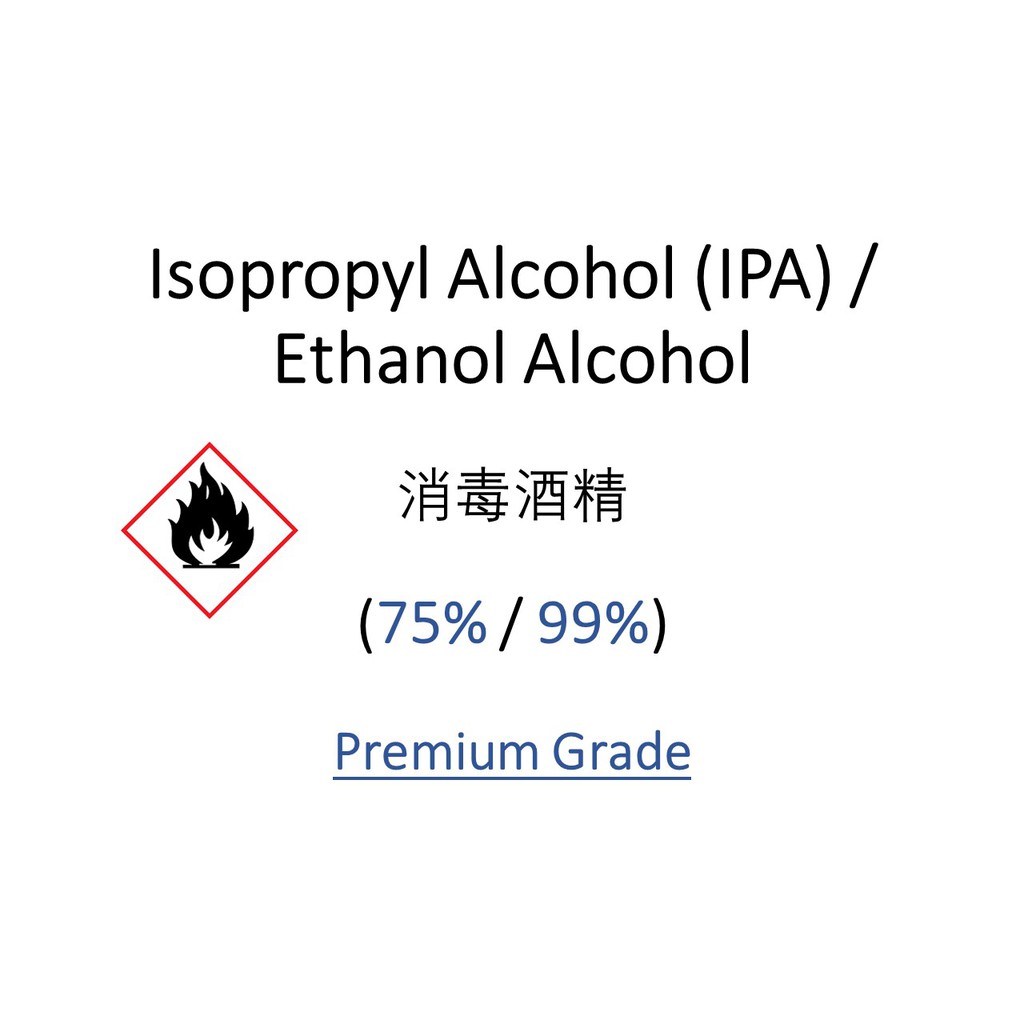 Ethanol Alcohol / Isopropyl Alcohol 75% / 96% - 消毒酒精 | Shopee Malaysia