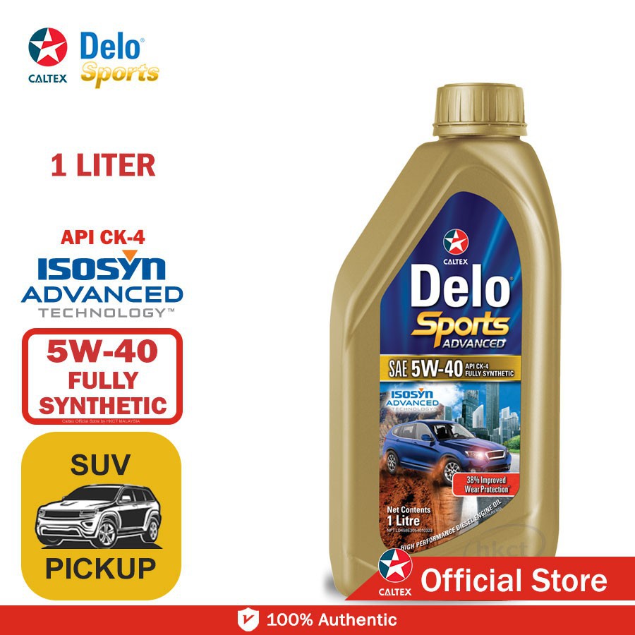 petronas engine oil CALTEX Delo Sports Fully Synthetic Advance SAE 5W40 ...