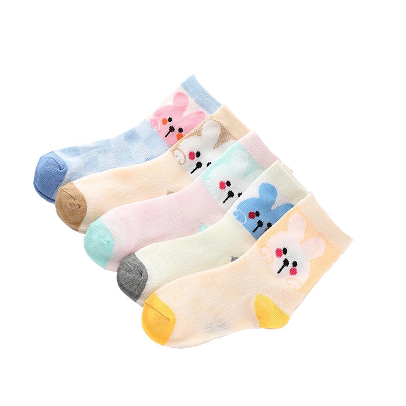 [ML] Children's Socks Boys Girls Socks Cartoon Pattern Candy Color ...