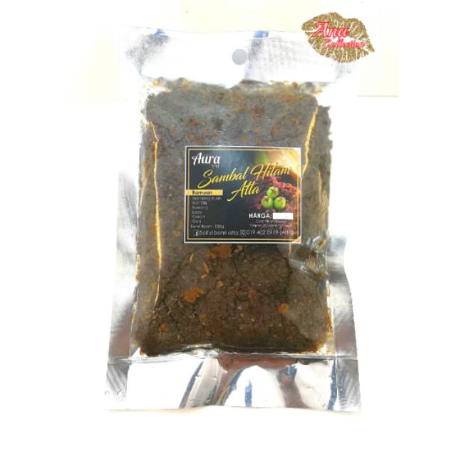 AURA SAMBAL HITAM PAHANG ATTA (150g+-g) PASTI MENYENGAT 100%Anak Raub ...