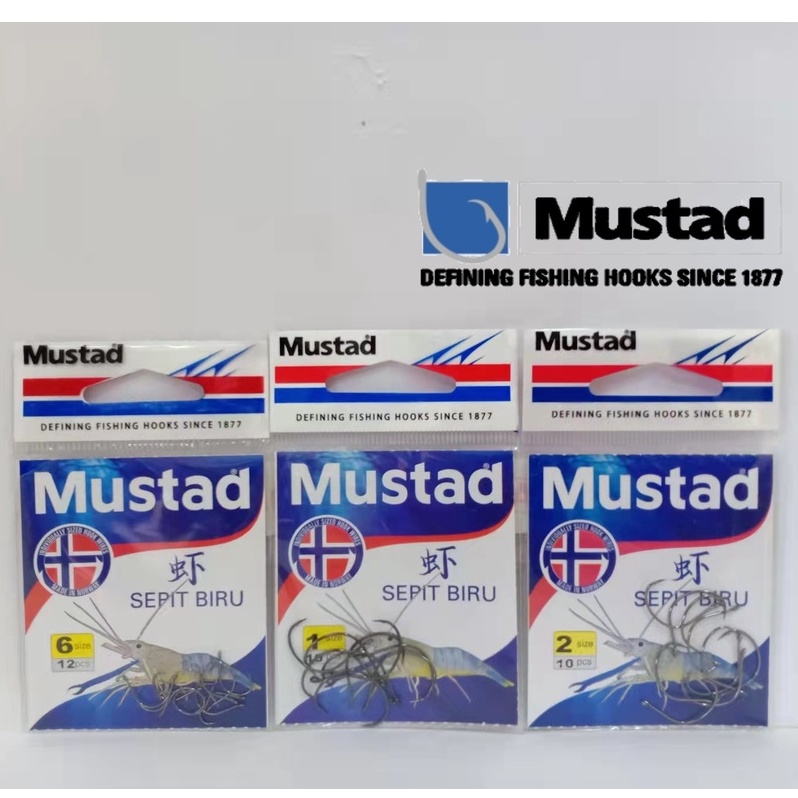 MUSTAD SEPIT BIRU PRAWN HOOK (10400) | Shopee Malaysia