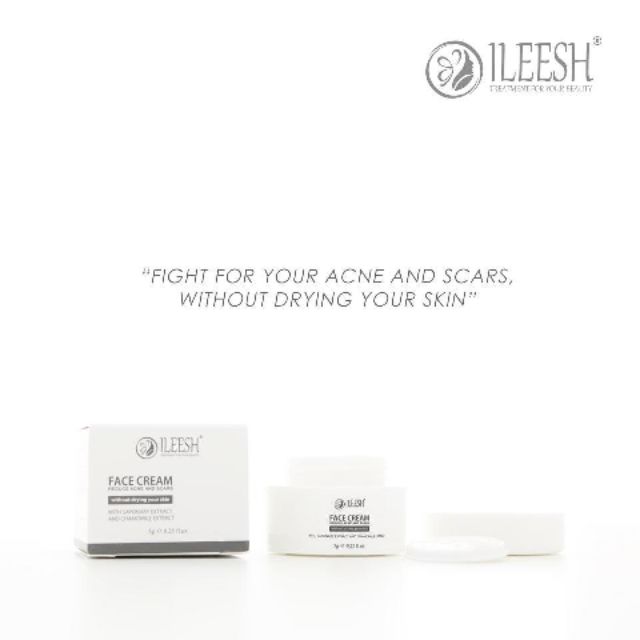 2020: ILEESH FACE CREAM (ACNE + SCARS) | Shopee Malaysia