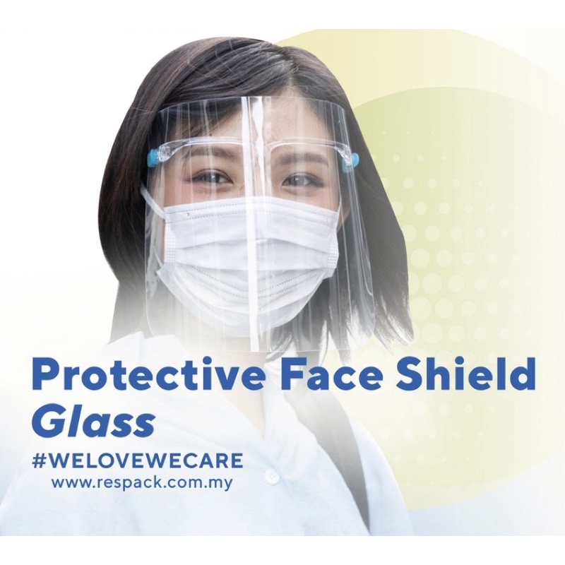 RESPACK Protective Face Shield Glass Face Mask Anti-Fog Safety全面防护面罩 ...