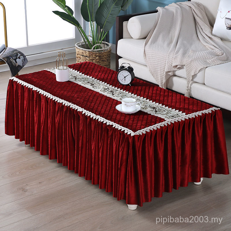 【COD】Kain Meja Tikar Meja Sarung Perlindungan Habuk Penebalan Meja Kopi ...