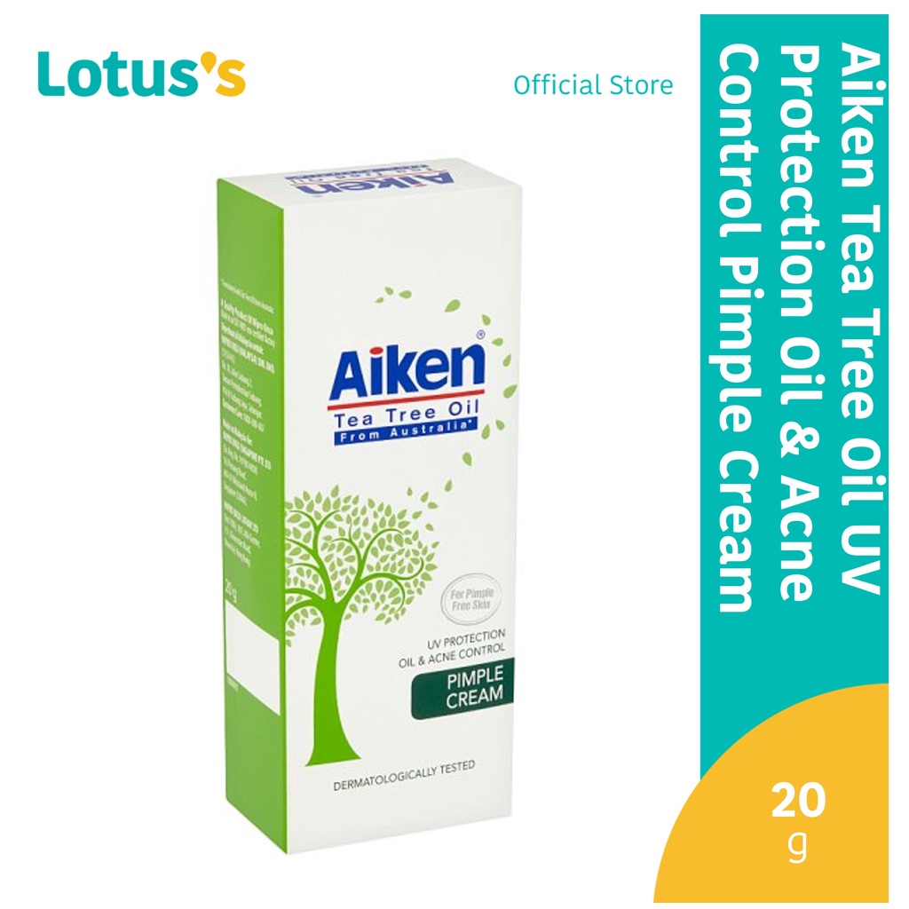 Aiken Tea Tree Oil UV Protection Oil & Acne Control Pimple Cream 20g ...