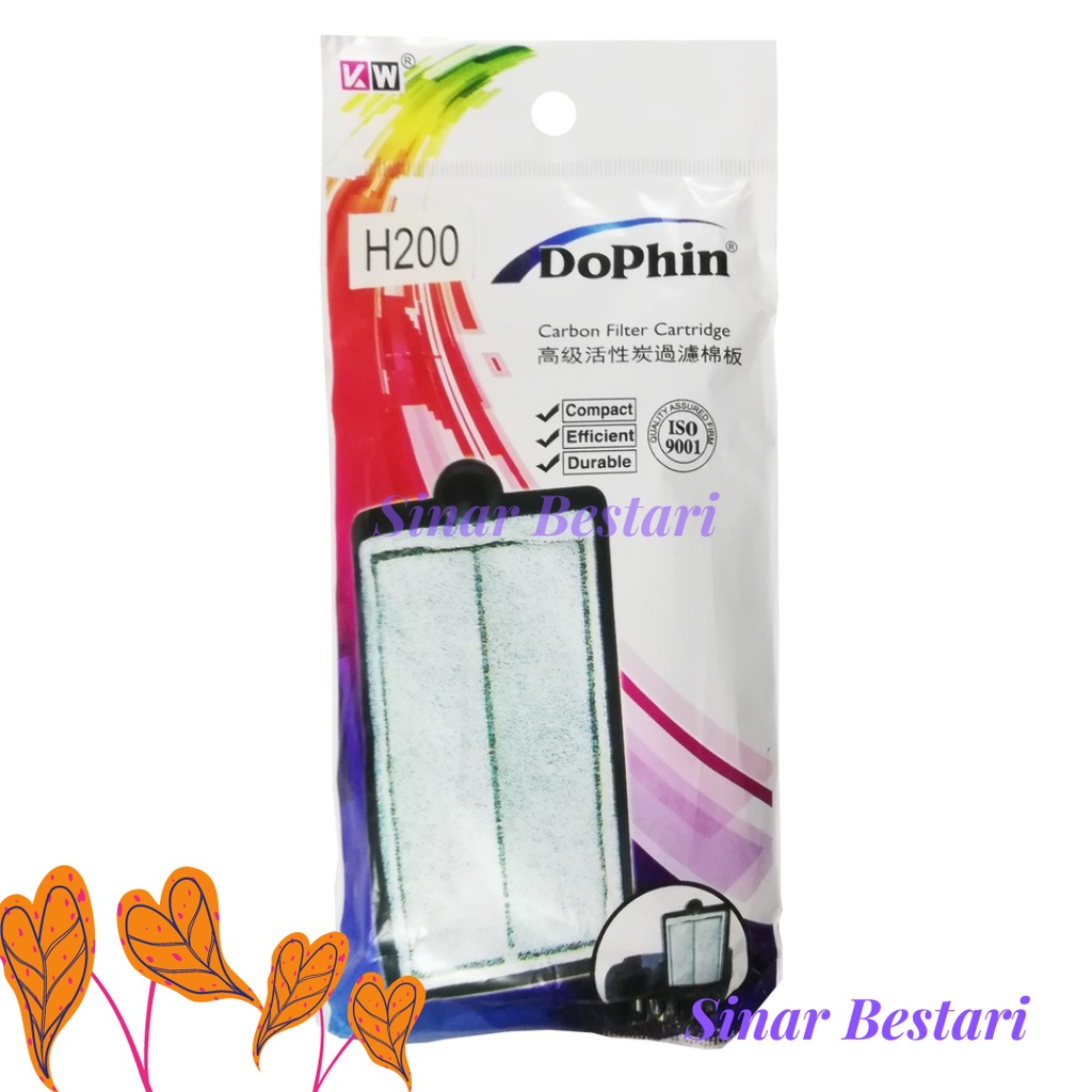 Dophin Carbon Filter Cartridge H80 H100 H200 H300 H500 H800 hang on back hanging span sponge ...