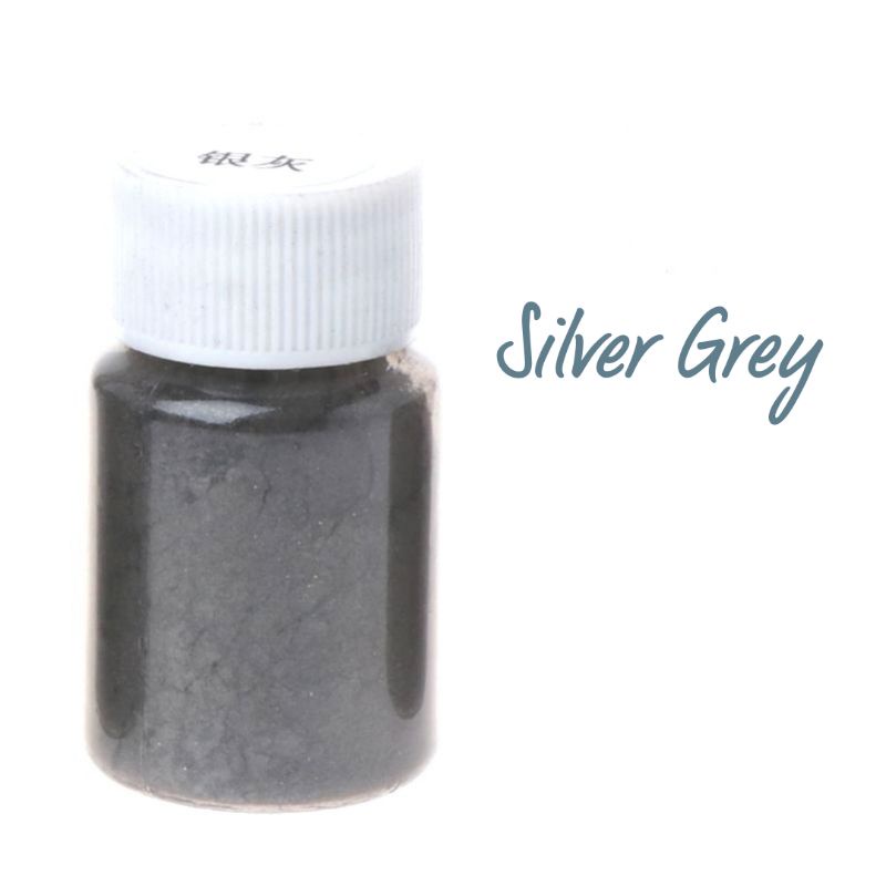 (Ready Stock) 10g Silver Grey Gray Mica Powder Epoxy Resin Dye Colour ...