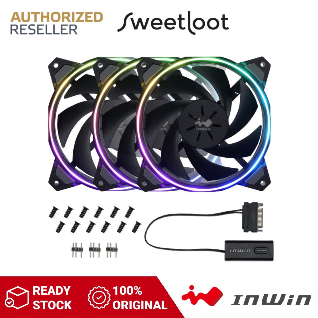 InWin Sirius Loop ASL120 Triple Pack Addressable RGB 120mm PC Cooling ...