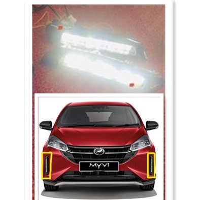 PERODUA MYVI 2022 MYVI NEW FRONT BUMPER LED DAYLIGHT LED DAYTIME FOG ...