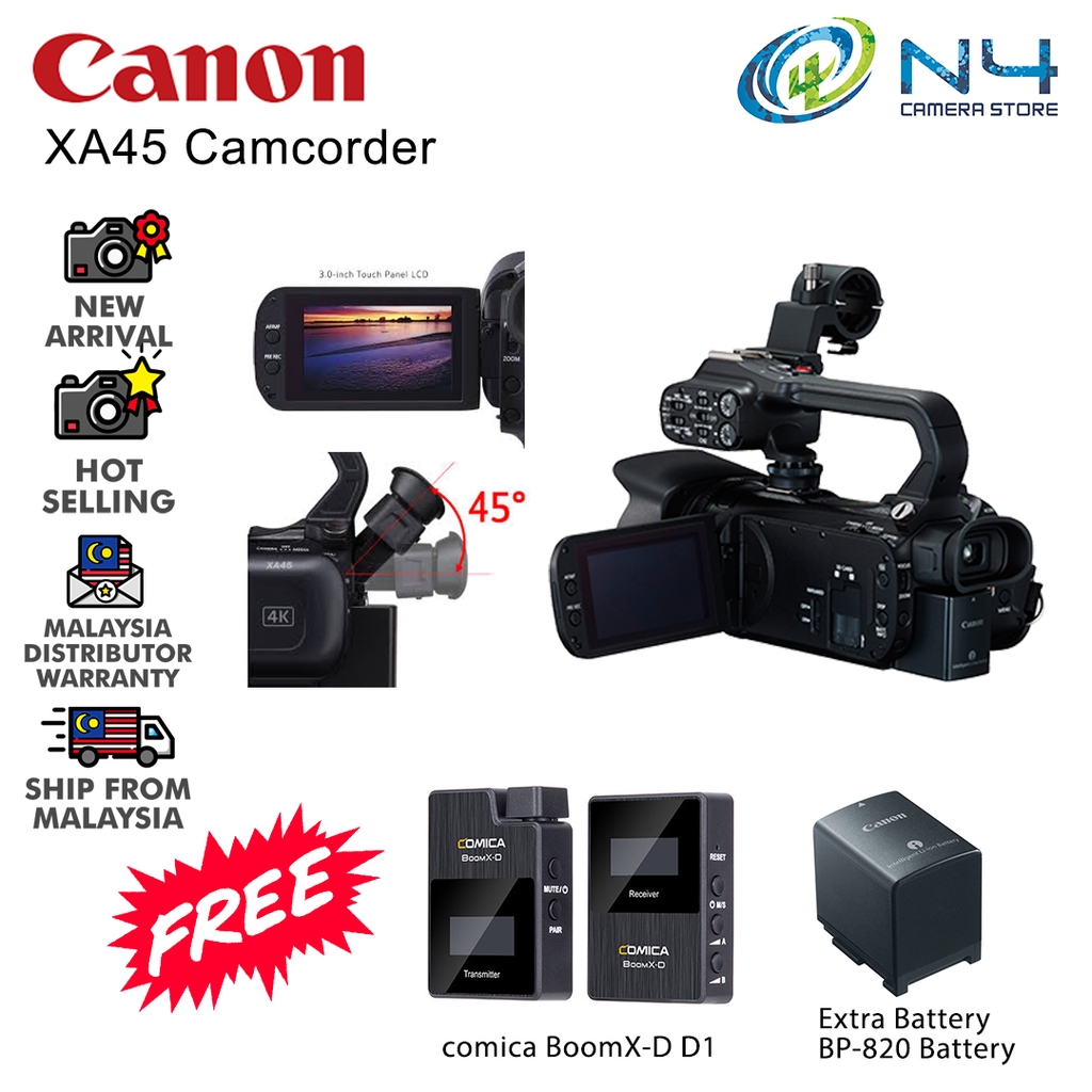 Canon XA45 X-A45 Compact Full HD Camcorder with SDI/HDMI and Composite ...