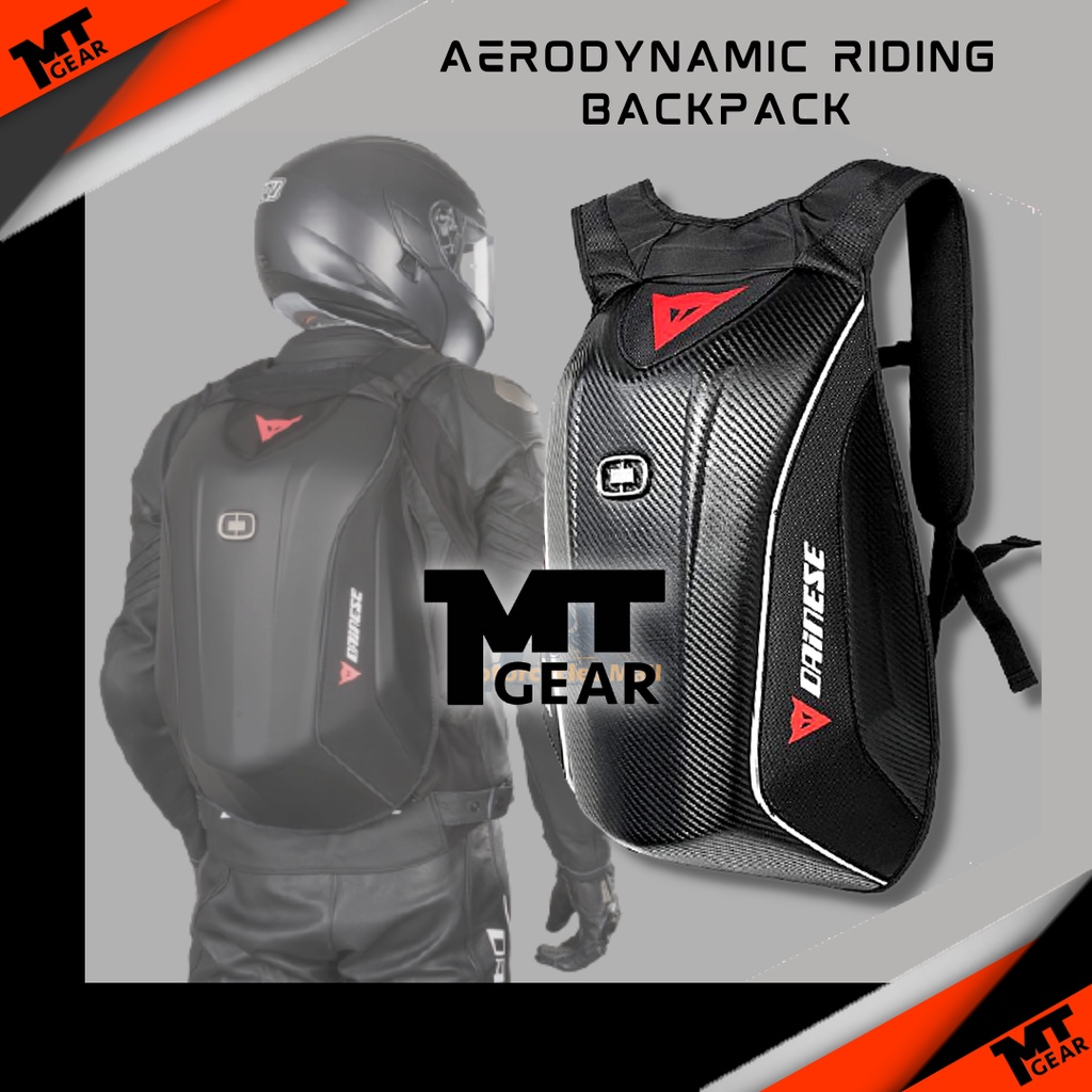 Original D-Mach Motorcycle Riding Laptop Backpack Carbon Hard Shell ...