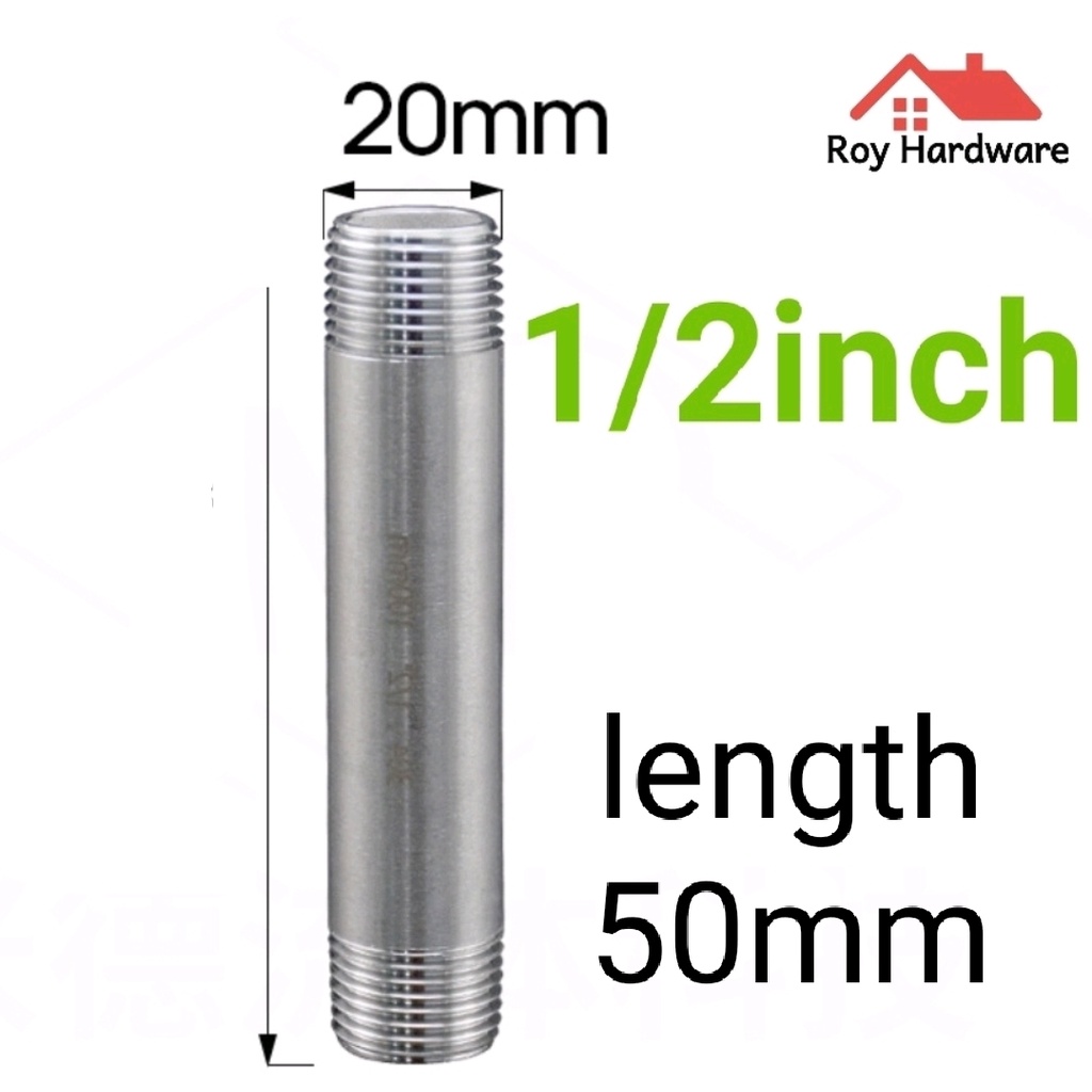 Stainless Steel 304 DN15 1/2''inch inci Elbow Socket Nipple Tee Union holder End cap Plug Paip ...