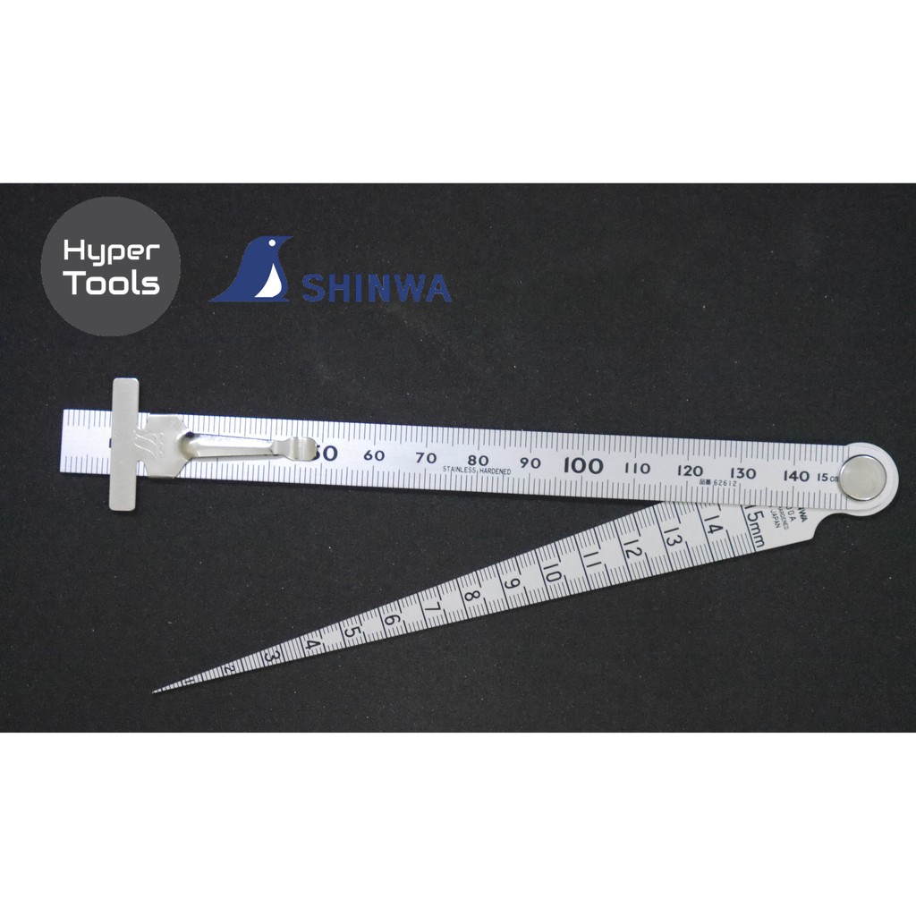 SHINWA (Japan) Taper Gauge w Ruler & Clip (1-15mm) - Model: 62612 | Shopee Malaysia