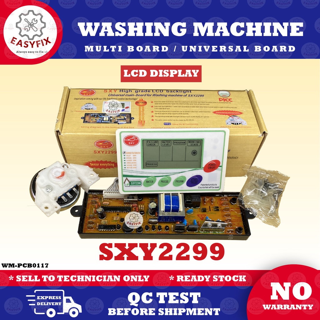 ( LCD DISPLAY ) SXY2299 WASHING MACHINE UNIVERSAL BOARD MULTI BOARD ...