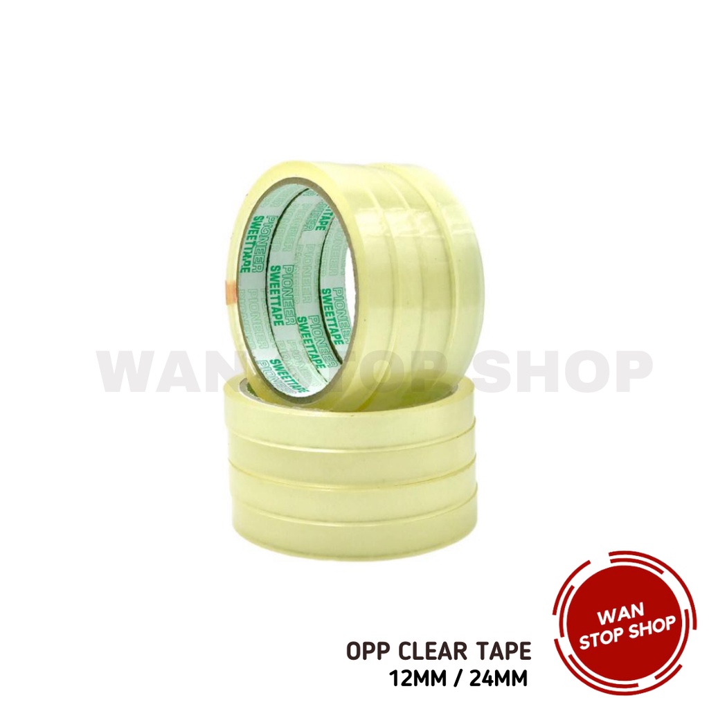 OPP Tape 12 / 24 mm Clear OPP Transparent Tape Office Home Stationery ...