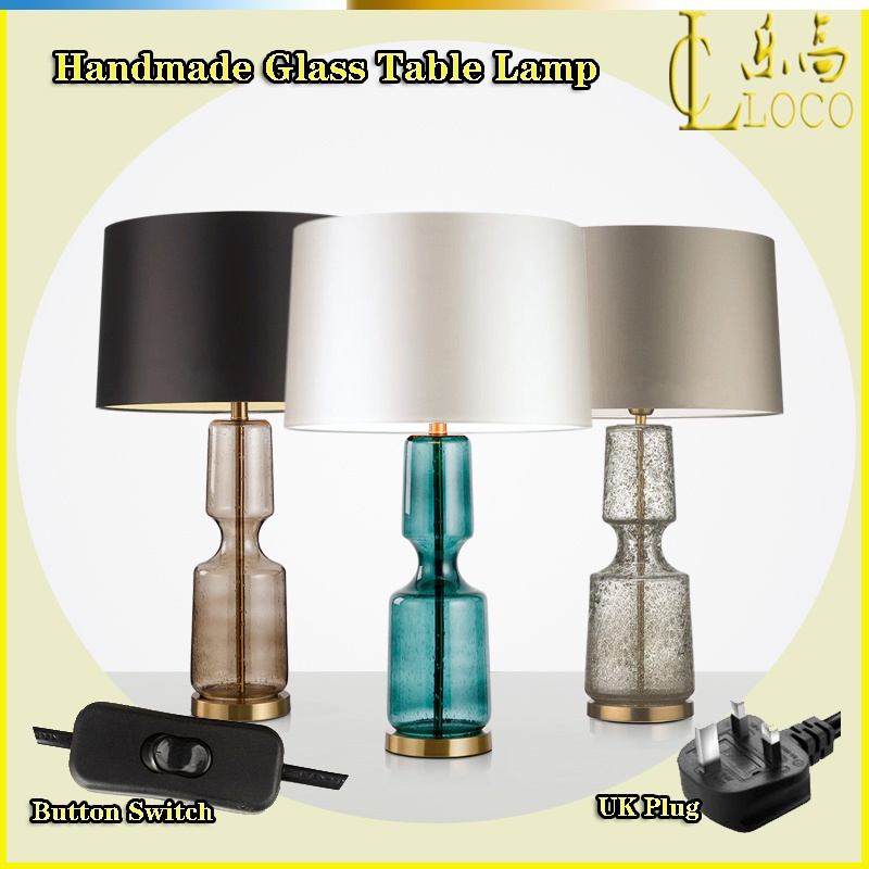 LOCO Postmodern Table Lamp Living Room Glass Table Light Bedroom Retro LED Bedside Lamp Creative ...