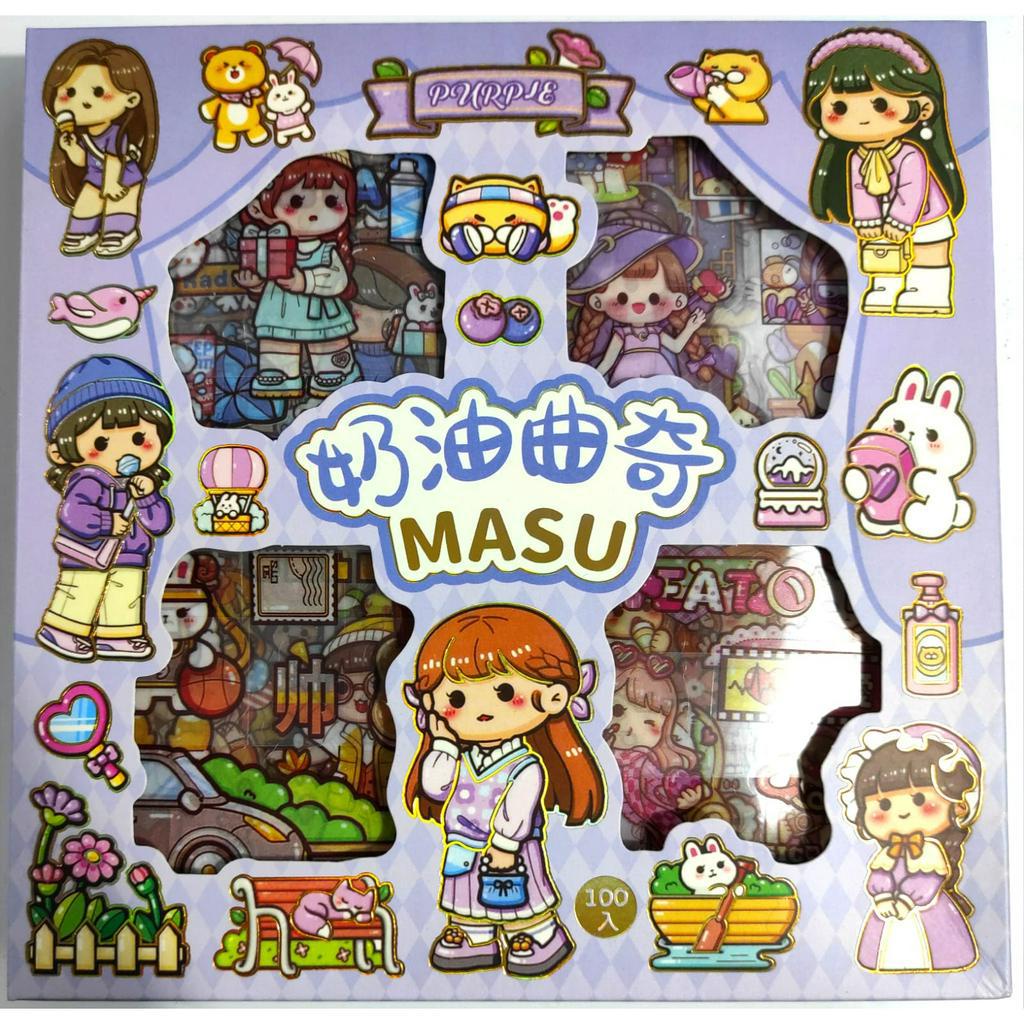 - Sticker Waterproof Sticker Masu Sticker Momo Korea Contents 100pcs ...