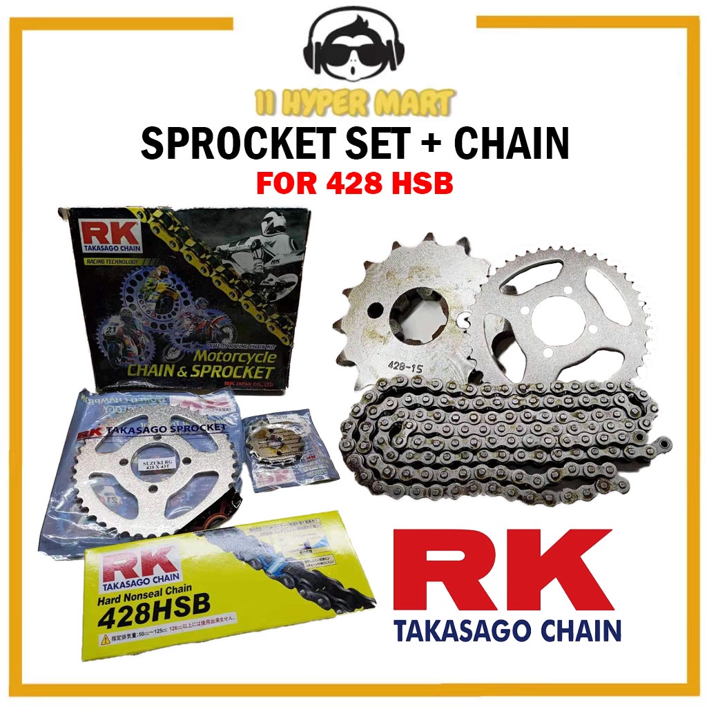 Suzuki Belang RK RK-M Chain kit / SPROCKET SET (For 428 HSB Chain ...