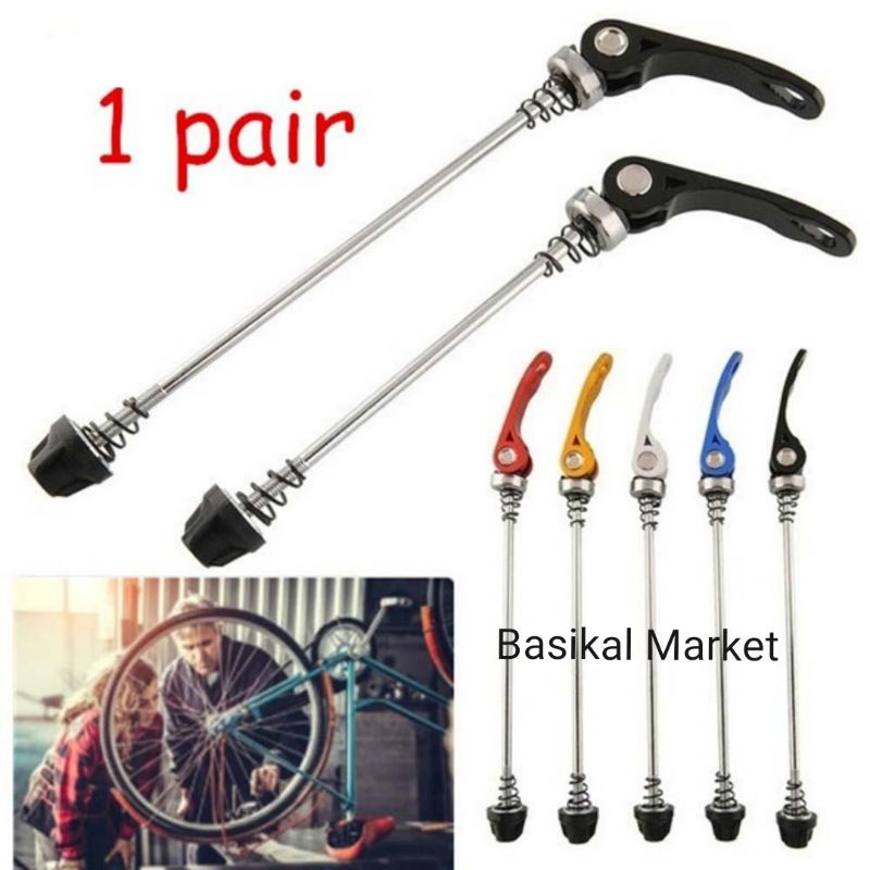 Bicycle Wheel Hub QR Quick Release Skewers & Hole Axle Hollow Hub ...