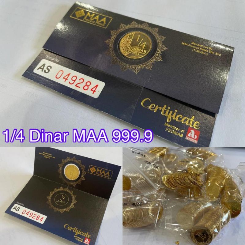 1/4 Dinar Emas 999 MAA | Shopee Malaysia