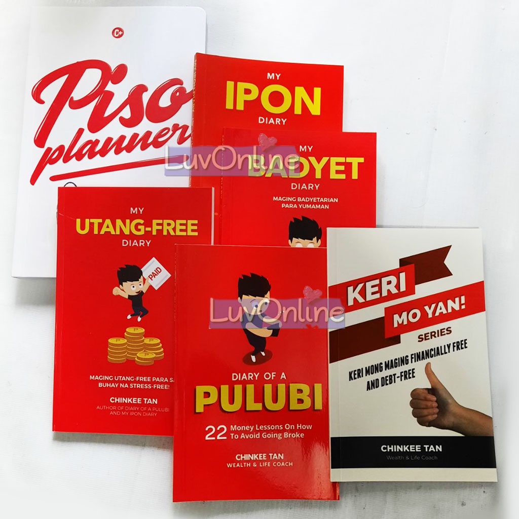 Bundle PISO 6in1 Planner with 5 FREE BOOKS diary utang ipon badyet pulubi keri mo yan BY Chinkee ...