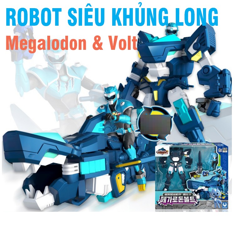 Miniforce superhero squad model, Megalodon shark super dinosaur robot ...