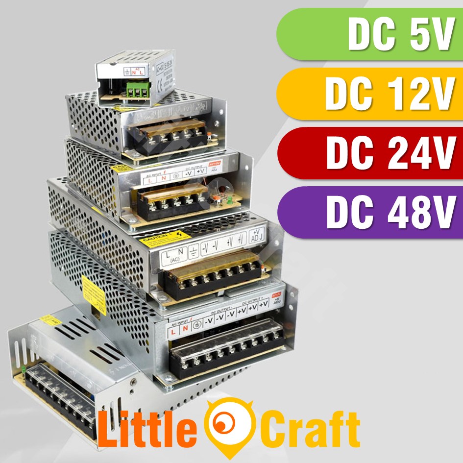 Switching Power Supply 5V 12V 24V 48V PSU CCTV Robotic Electronic Project | Shopee Malaysia
