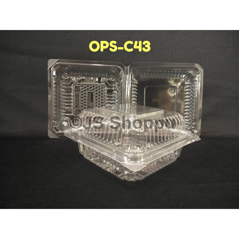 BENXON OPS C43 Disposable Plastic Clear Bakery Container (100pcs ...